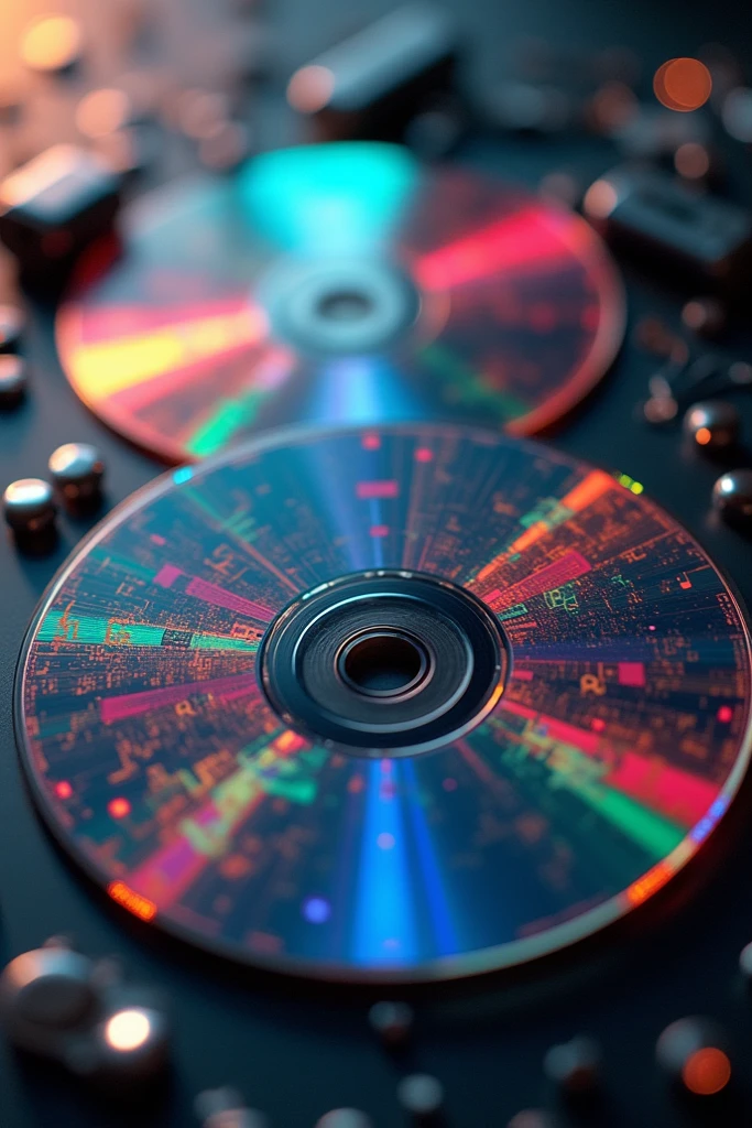 Images related to music. There are dvd discs - SeaArt AI