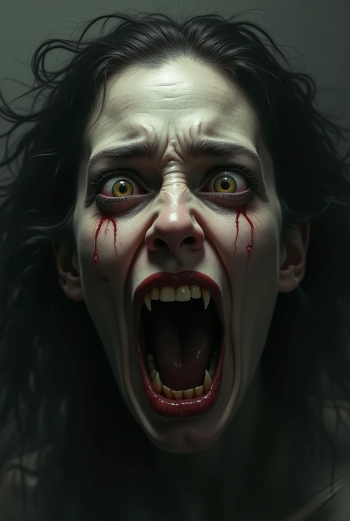 Horror face woman crying - SeaArt AI