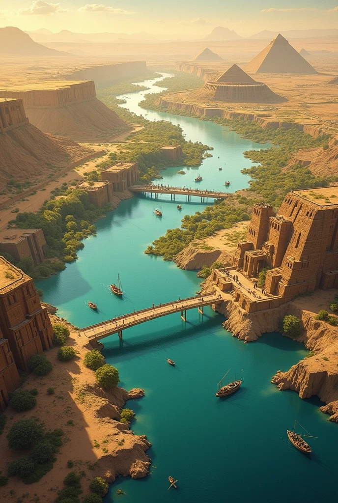 The Nile River in ancient Egyptian life and Egyptian mythology - SeaArt AI