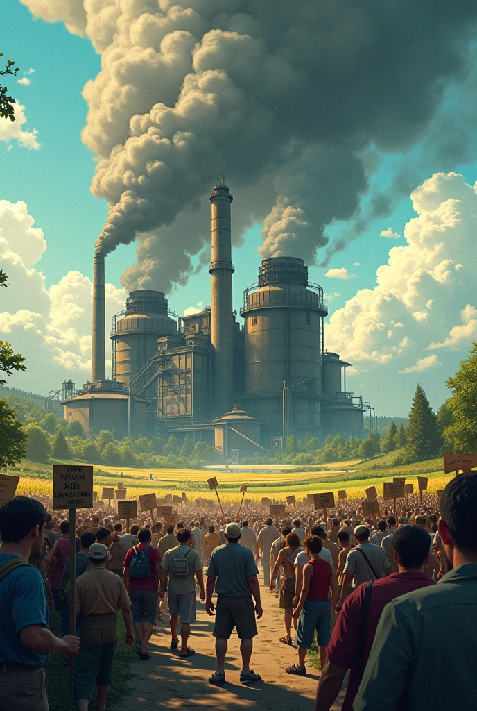 Make me an animated poster about the environmental damage caused by ...