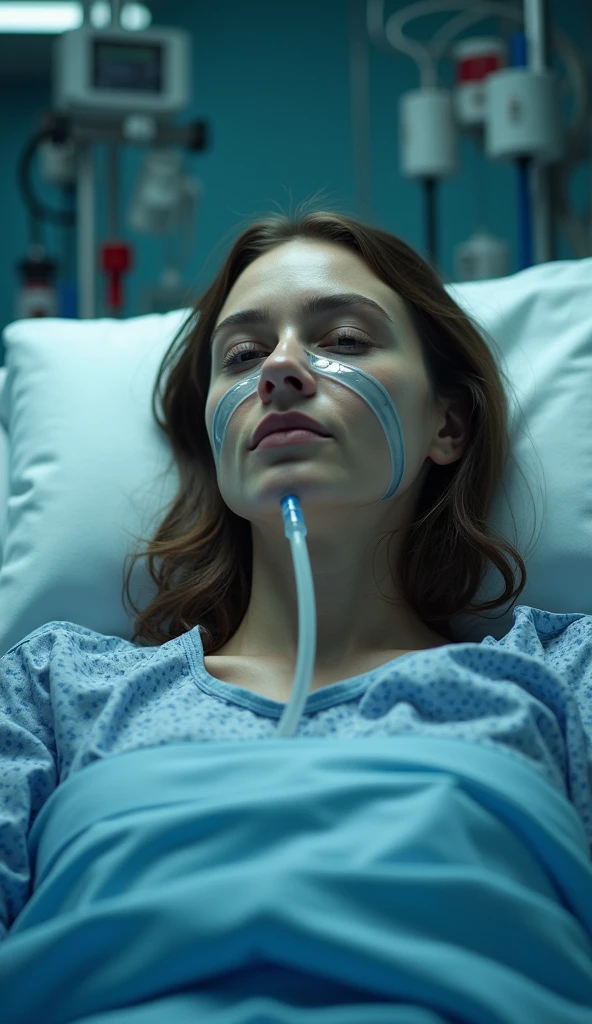 Woman in the ICU , intubated at the hospital, I'm 8k. - SeaArt AI