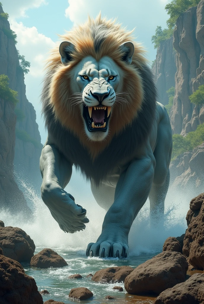 Lion +shark - SeaArt AI