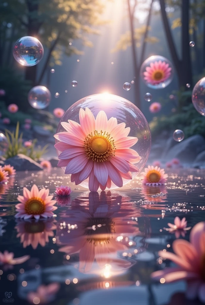 beautiful 、Ethereal Bubbles 。Floating gently、 Shines Like a Rainbow ...