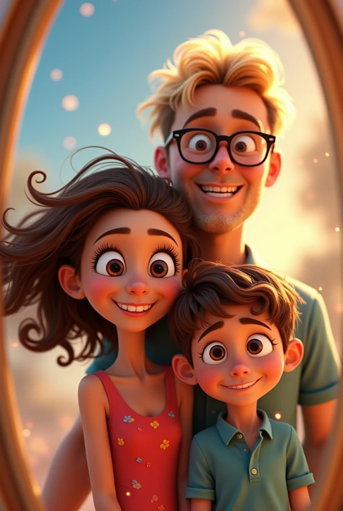 Disney Pixar cover Mirror photo of a girl with brown hair Girl with ...