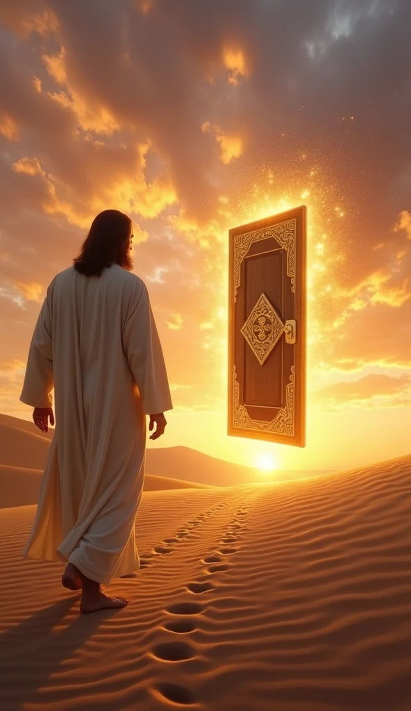 An ultra-realistic and intriguing image of Jesus from behind - SeaArt AI