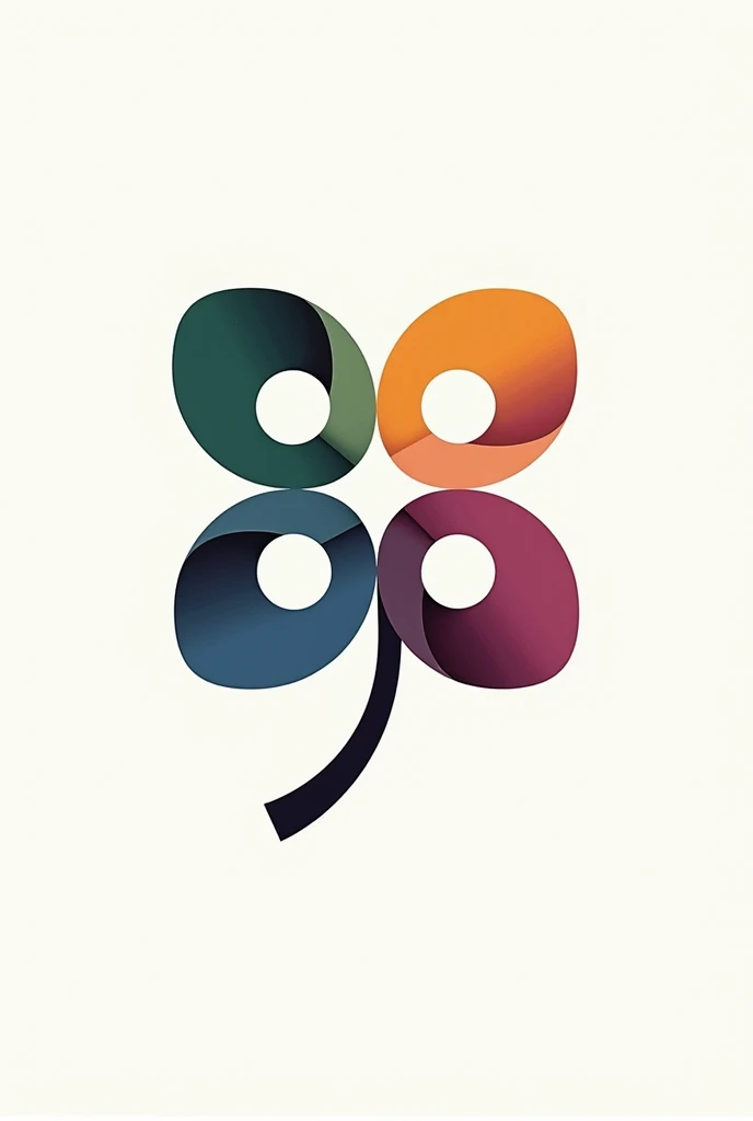The letters [Lcj ] intertwined making a four-colored clover shape and ...