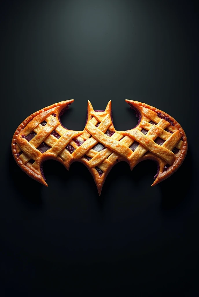 Batman's call sign but instead of a bat it's a pie - SeaArt AI