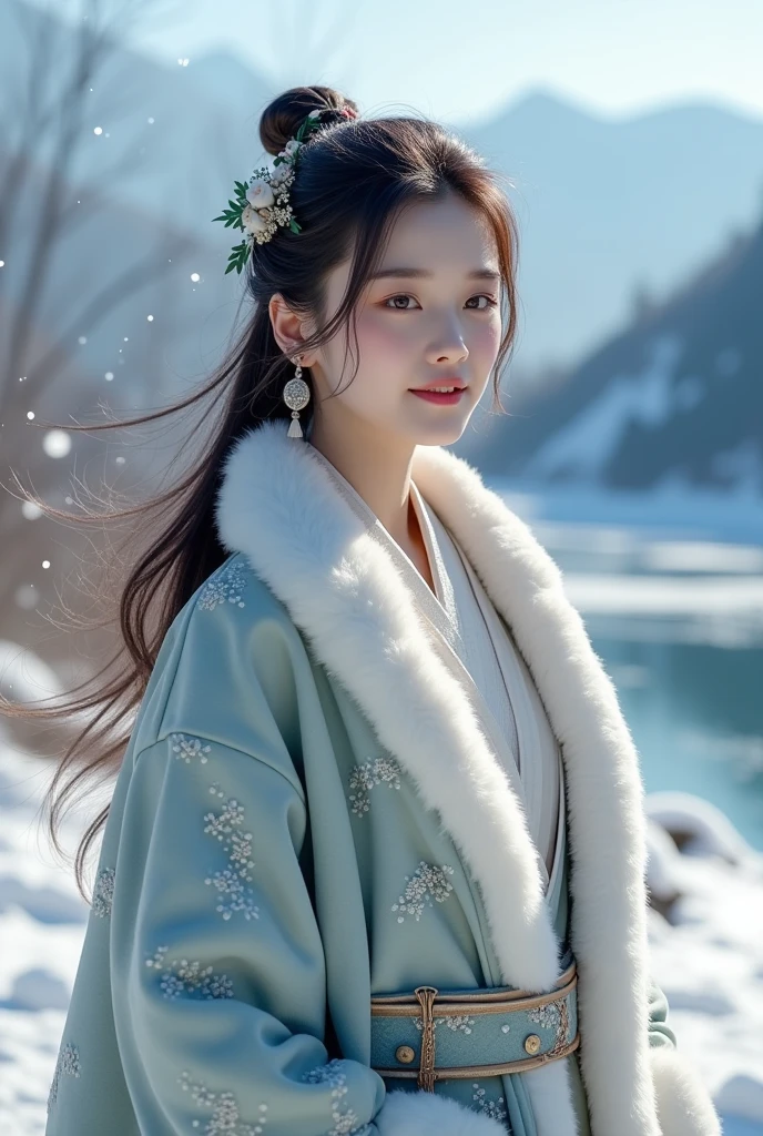 Fur Gorgeous cute Beauty winter Asia human Idol - SeaArt AI
