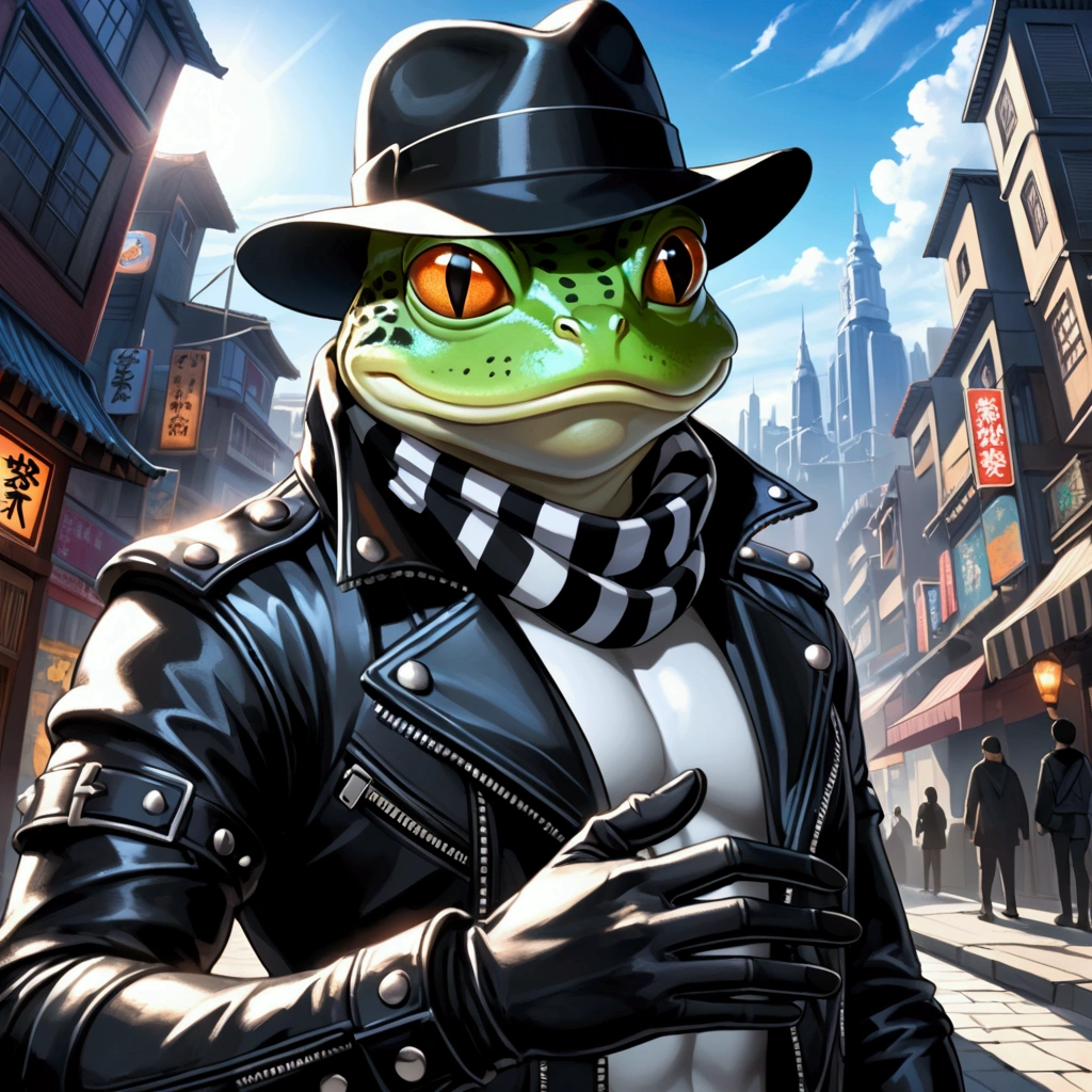 Japanese manga anime style, an extremely badass light blue and white ...