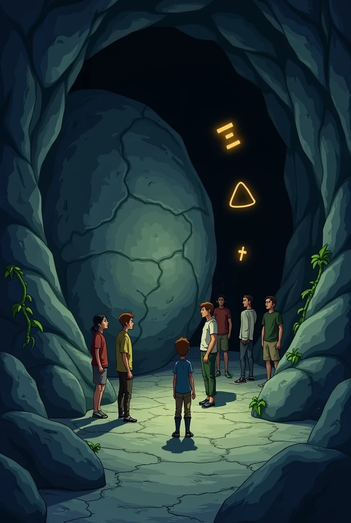 The map led them to a hidden cave, but a massive boulder blocked the ...