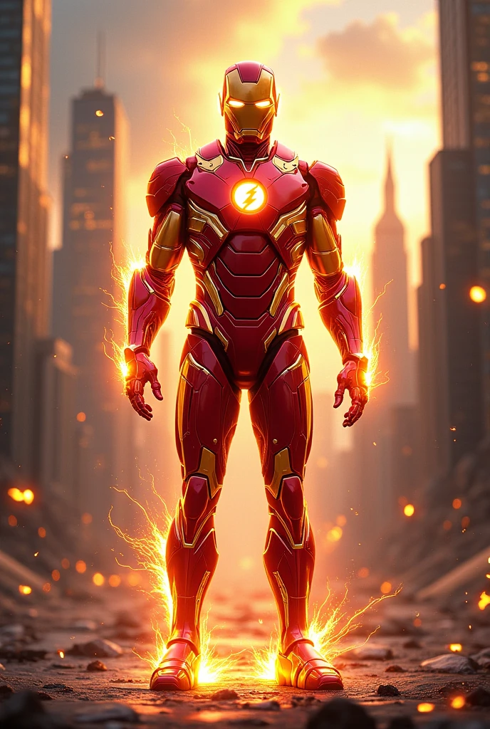 Fusion, combination , mix , Iron Man and Flash hybrid (DC) fusion in an ...