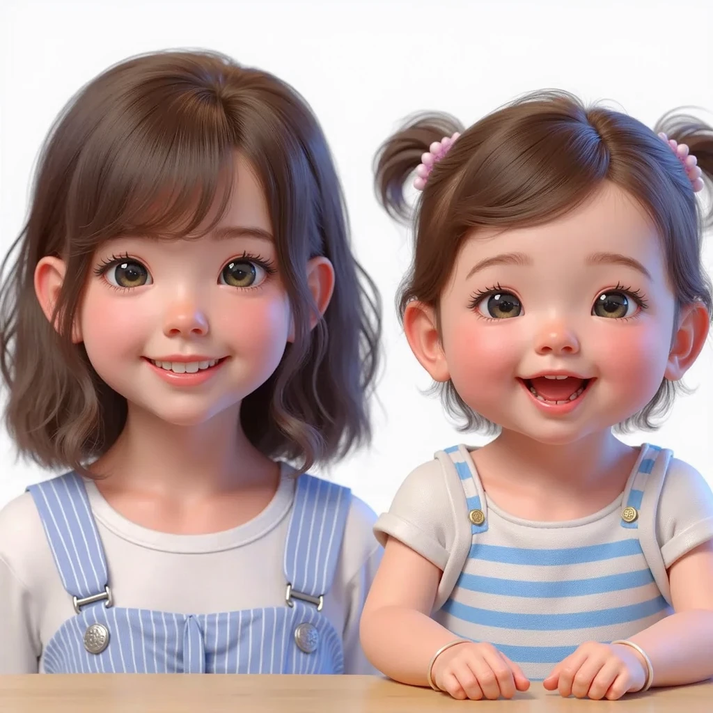 2 ren smiling - SeaArt AI