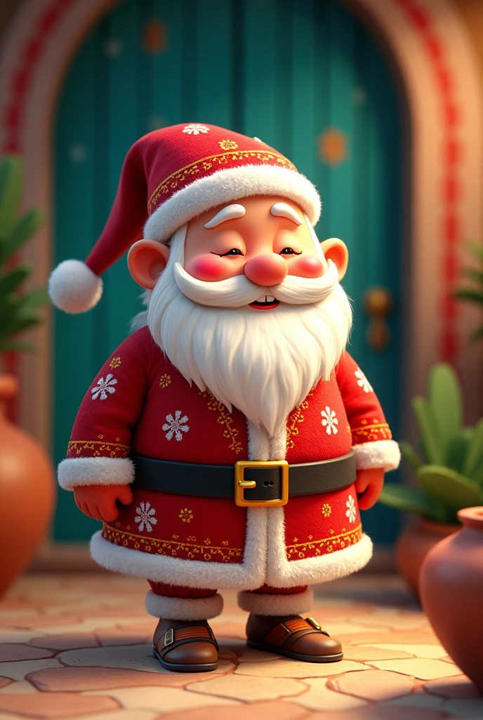 Animated Peruvian Santa Claus with small ears - SeaArt AI
