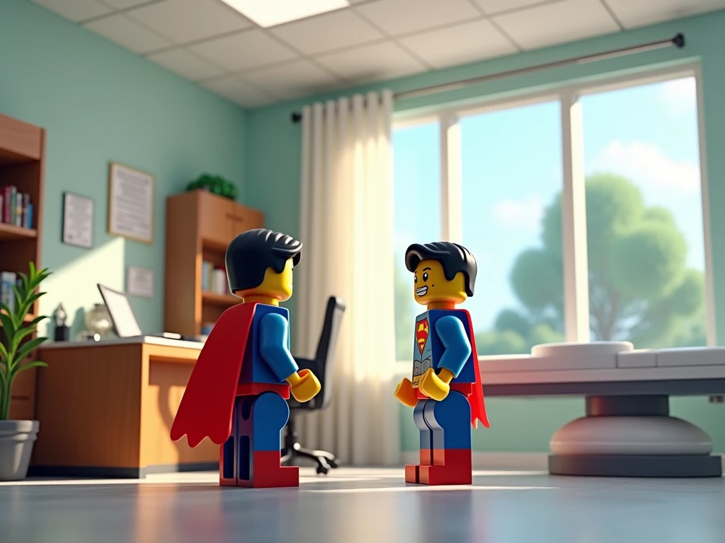 Superman and Batman in lego art, nigHere's a detailed prompt you can ...