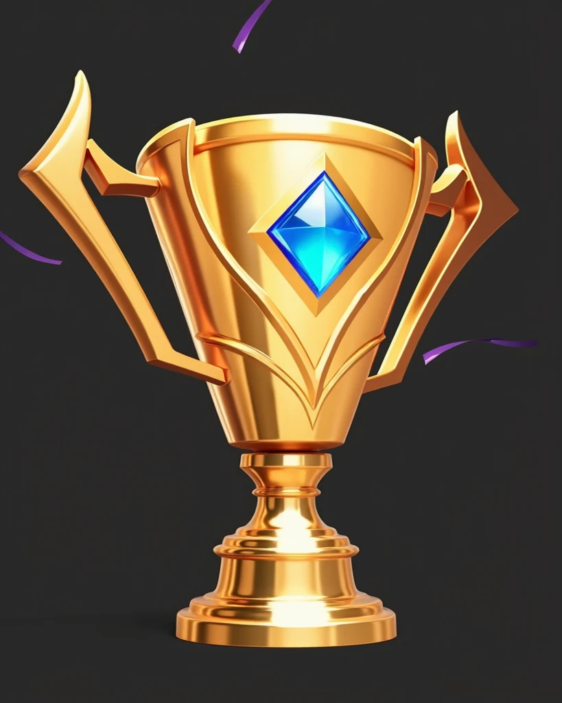 1 gold trophy ，（ metallic finish ：1.2）， detailed details，（masterpiece ...