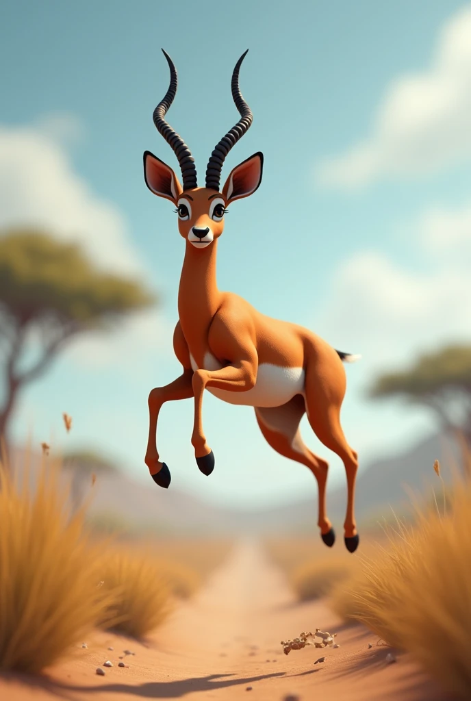 Create the images of african Impala standstill leaping - SeaArt AI