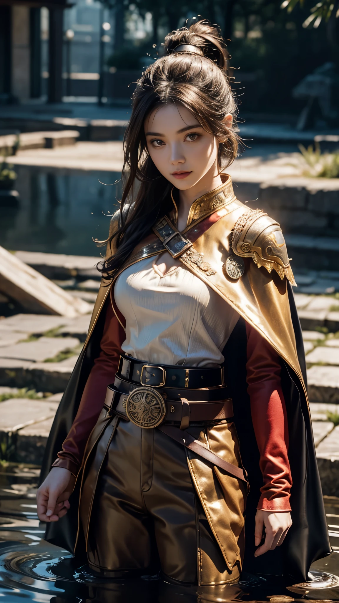 Araffe dressed in a costume standing in a body of water - SeaArt AI