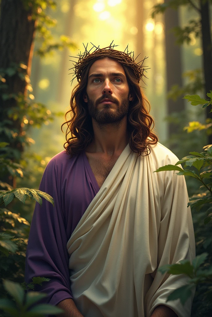 "Jesus Christ from the chest up, looking directly at the camera with a ...