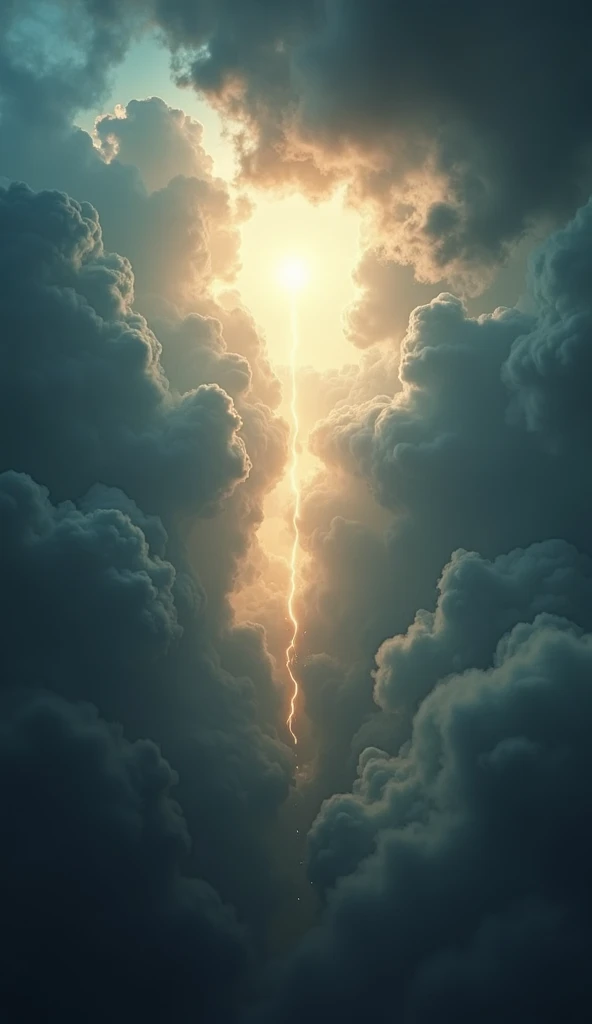 A breathtaking and suspenseful scene showing a supernatural event that ...