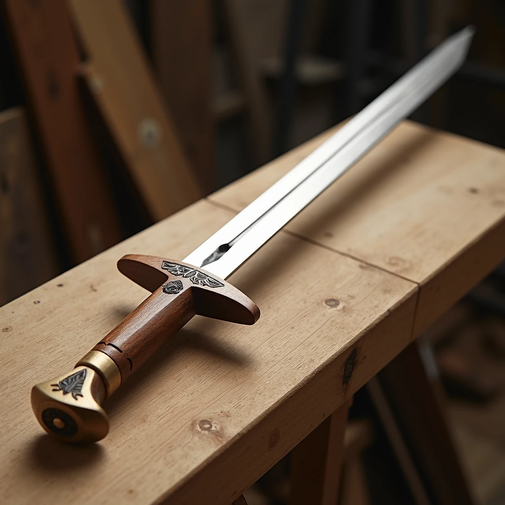 A simple wooden sword - SeaArt AI
