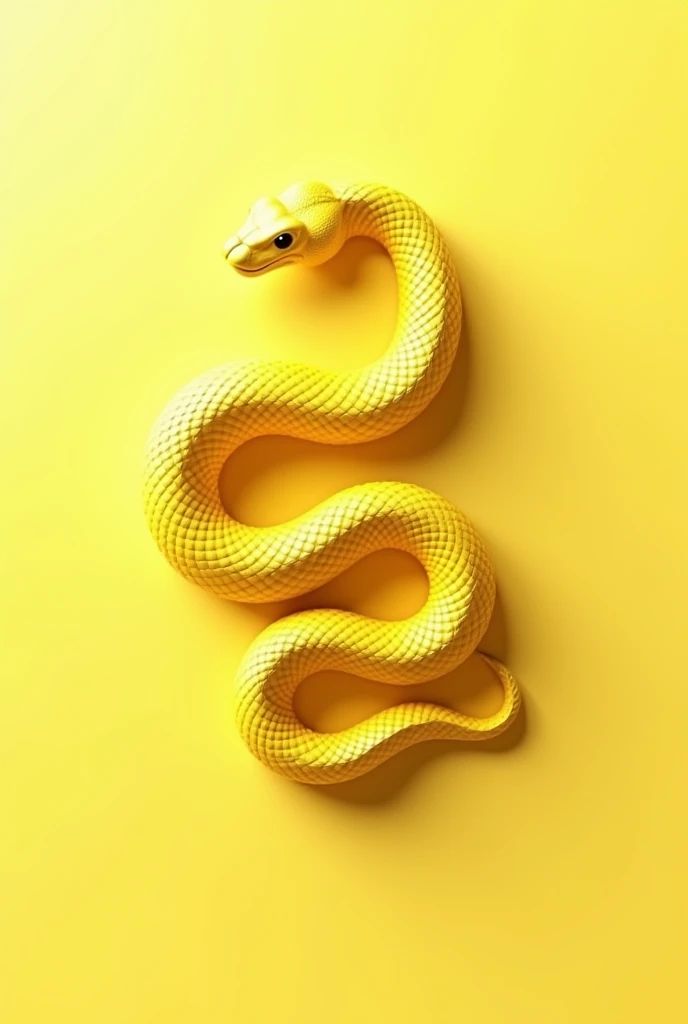 Snake python 5d for logo color yellow and white background 3D - SeaArt AI