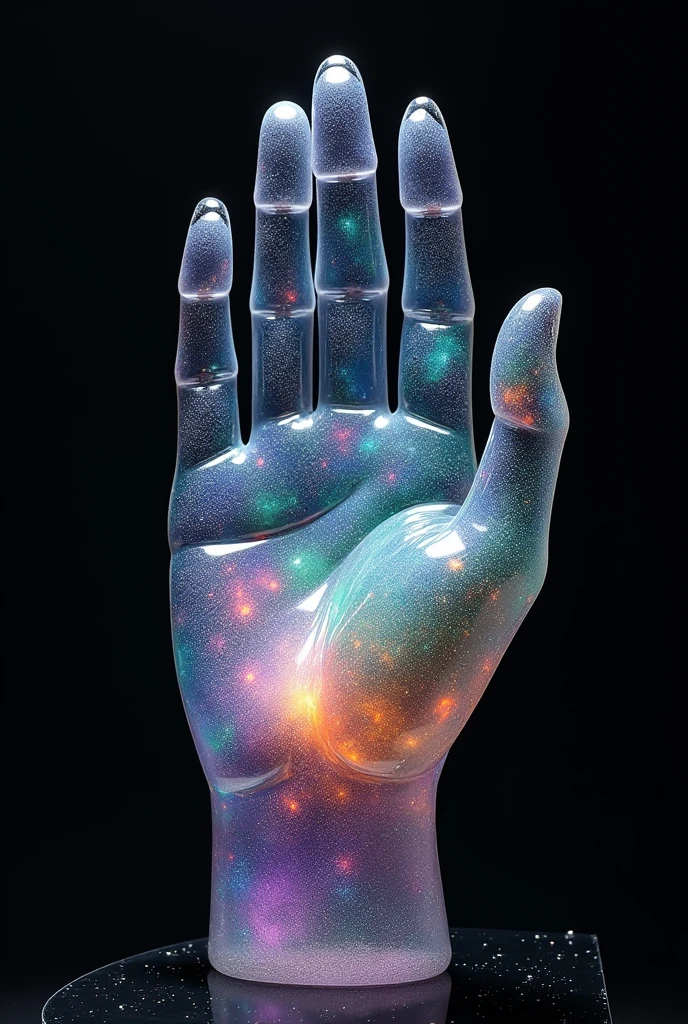 A close up of a hand with a colorful pattern on it - SeaArt AI