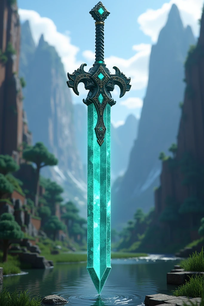 Minecraft diamond sword with better design - SeaArt AI