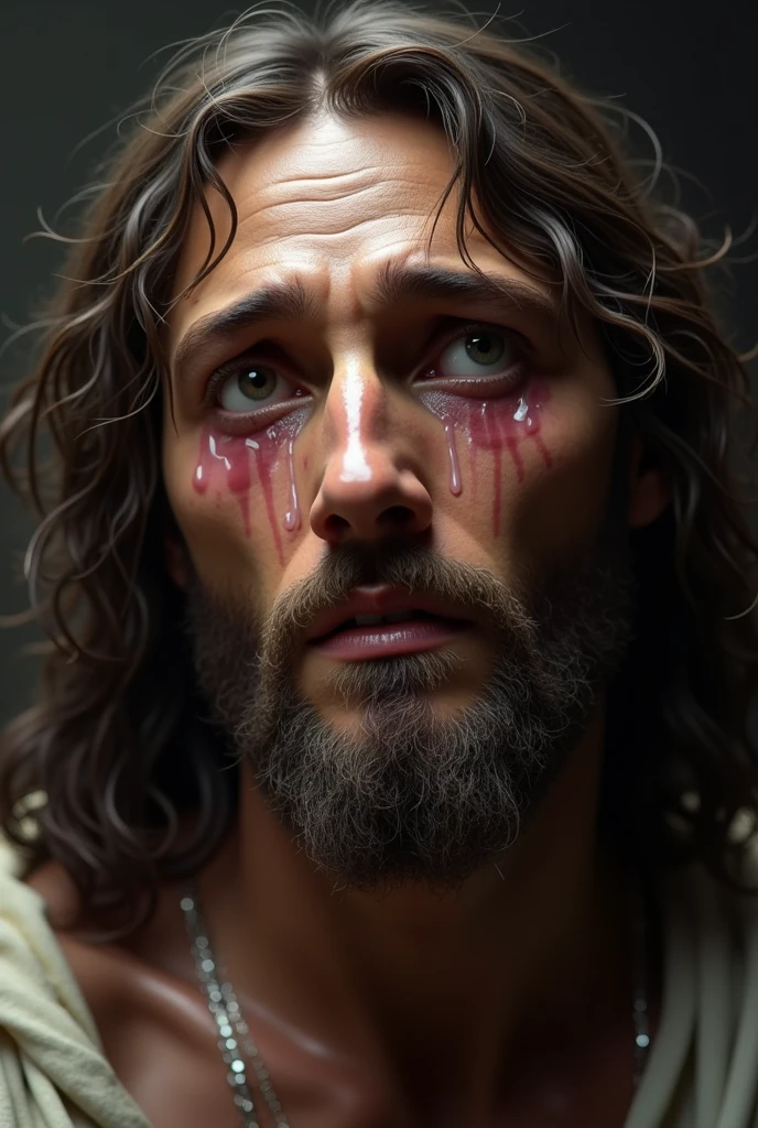 Jesus Christ crying with tears coming out of his real eyes ,8k ...