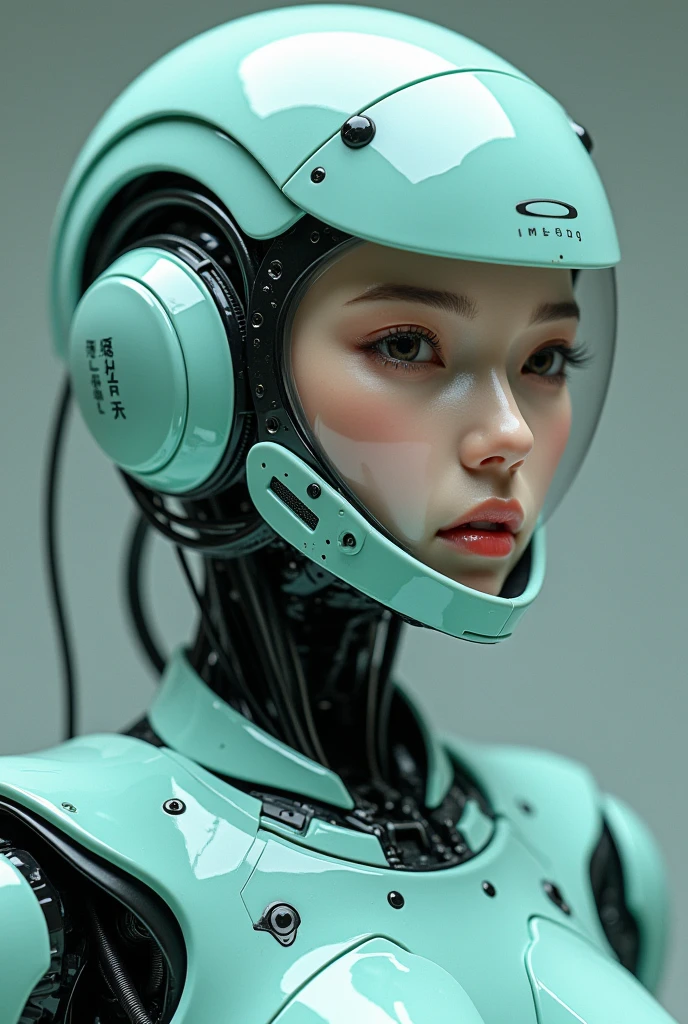 The image is a close-up shot of a highly detailed, anthropomorphic ...