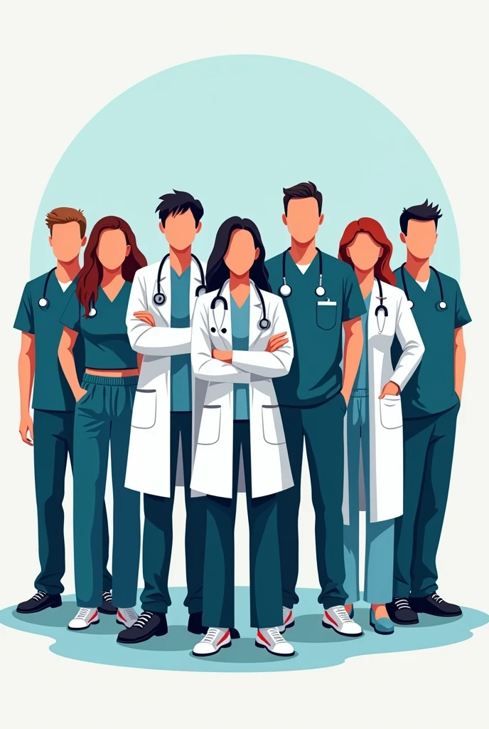 Medical Team design for T-shirt without faces - SeaArt AI