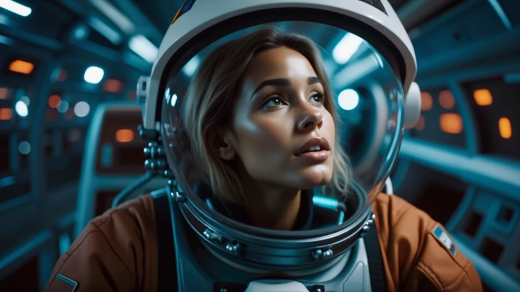 Beautiful astronaut girl - SeaArt AI