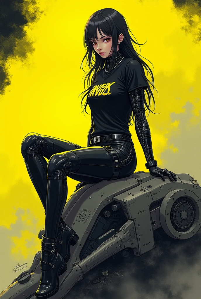Super detailed cyberpunk character design featuring a female cyborg ...