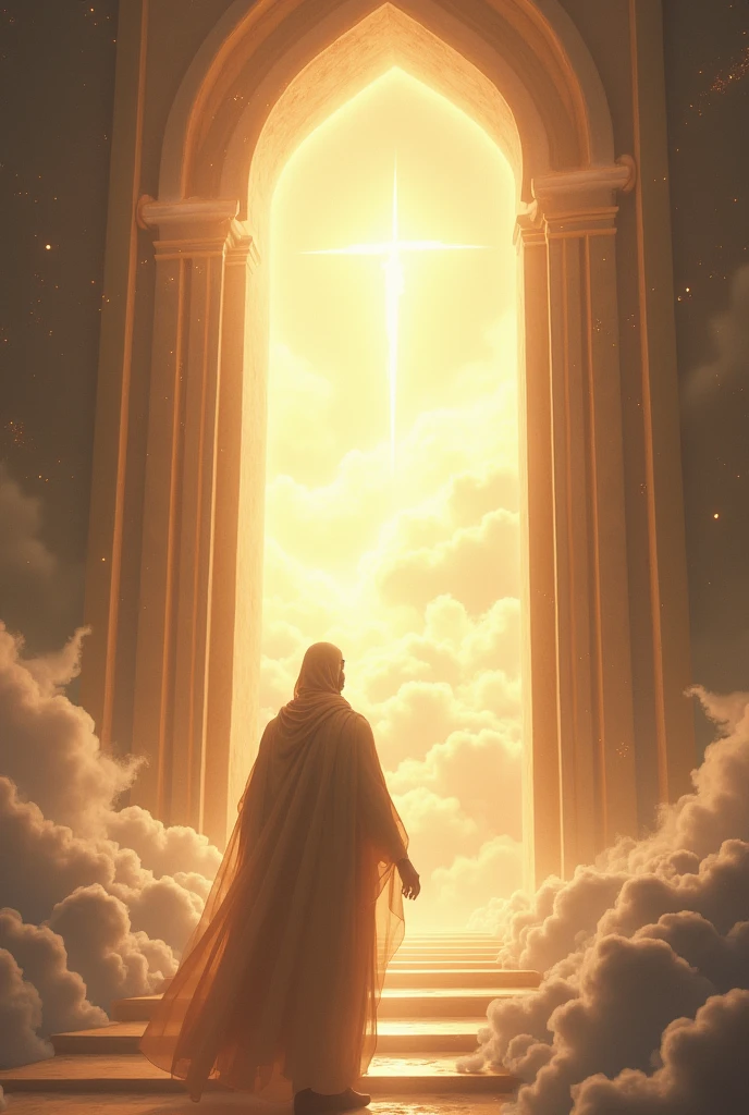 The Prophet Muhammad (SAW) ascending to the first sky, meeting the ...