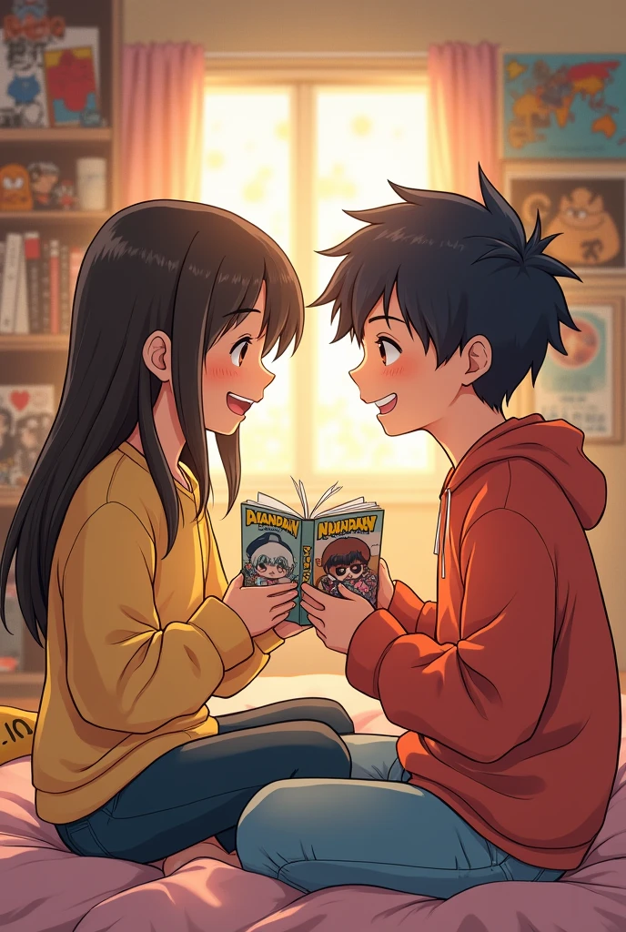 Manga story where a friend gives her friend two mangas as a gift ...