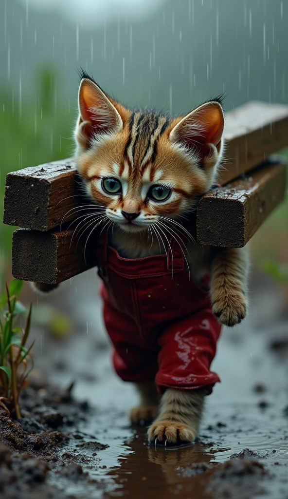 A VERY SAD KITTEN WITH A HEARTBREAKINGLY SORROWFUL FACE, WEARING A ...