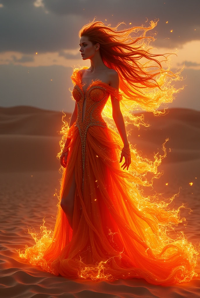“Create a photorealistic image of a desert princess embodying the ...
