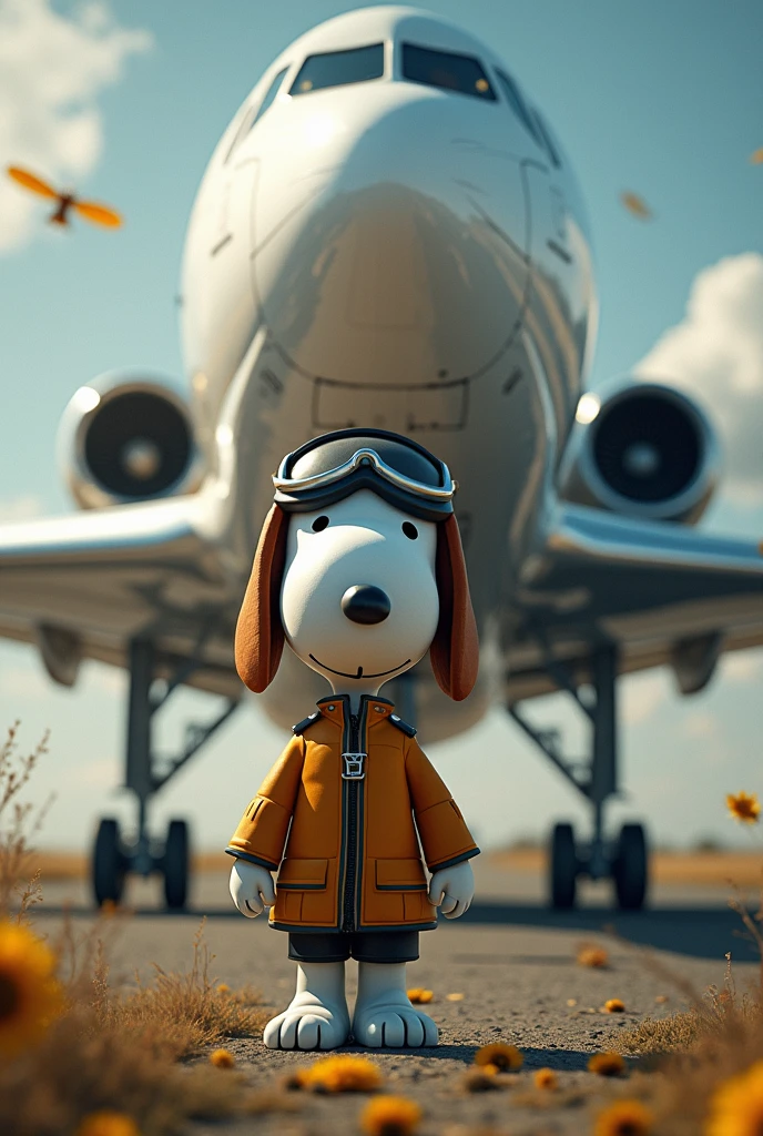 Snoopy begins to imagine himself flying as an airline pilot. His little ...