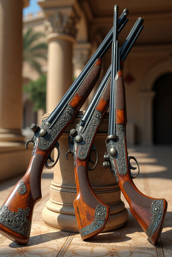 Antique rifles with Roman Empire style - SeaArt AI
