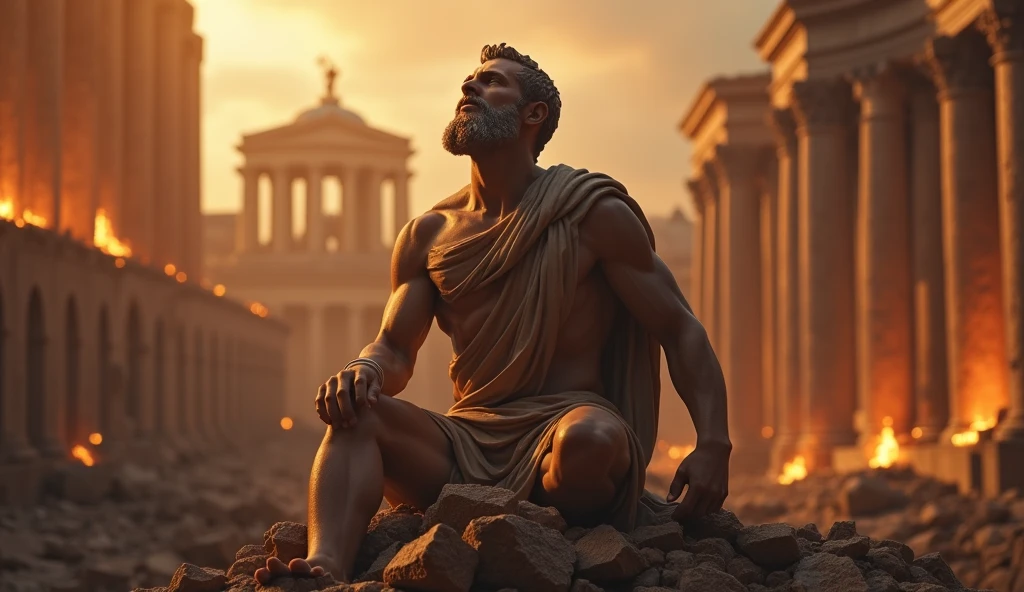 stoic male male in a victorious pose . The character has an expression ...