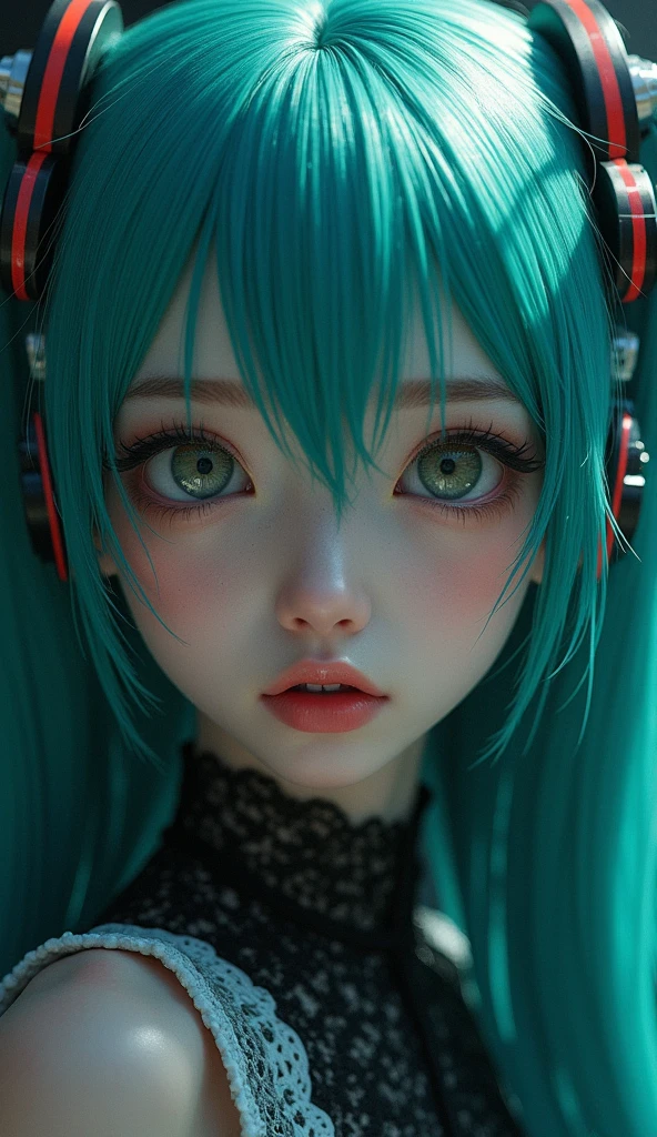 Genius female Hatsune Miku, intricate detail Highly Detailed Eyes ...