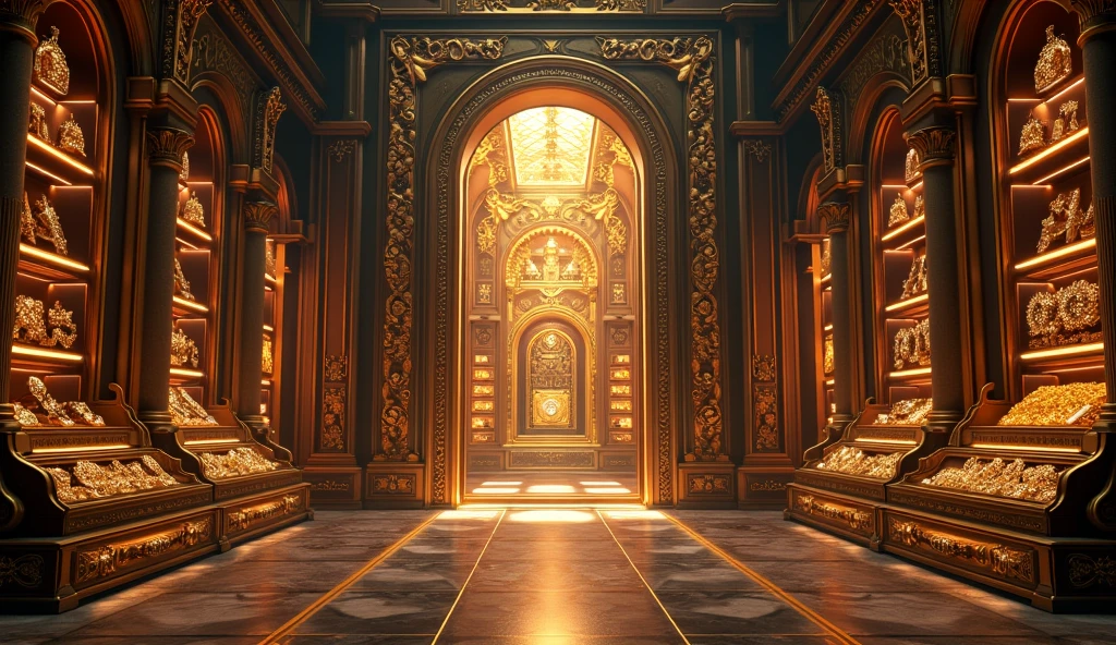 High quality HD image, 16K hyperrealistic , Giant vault , with the door ...