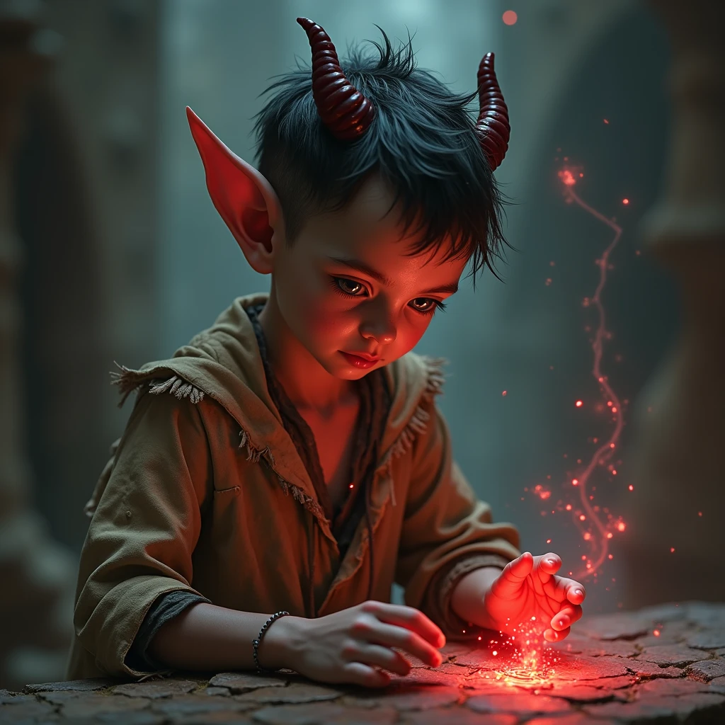 Portrait, Digital Art, medieval fantasy, rpg, a skinny and young ...