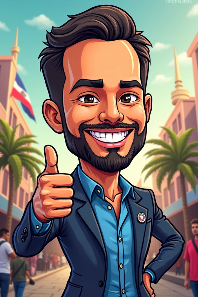 Nayib Bukele cartoon - SeaArt AI