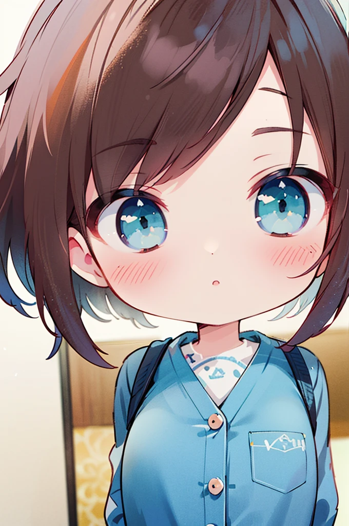 a female anime character wearing a black long-sleeved shirt and blue ...