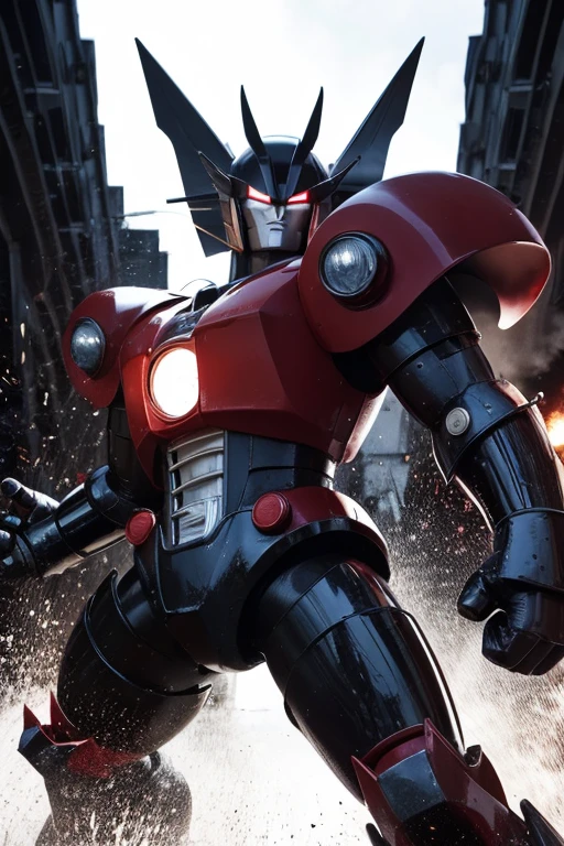 Mazinger Z: Iron Castle, 18m, arms fly like rockets, black and white ...