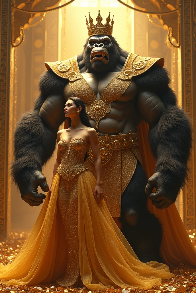 BIG KING KONG HUMAN BODYBUILDER KING DRESS, WOMEN'S KING KONG QUEEN ...