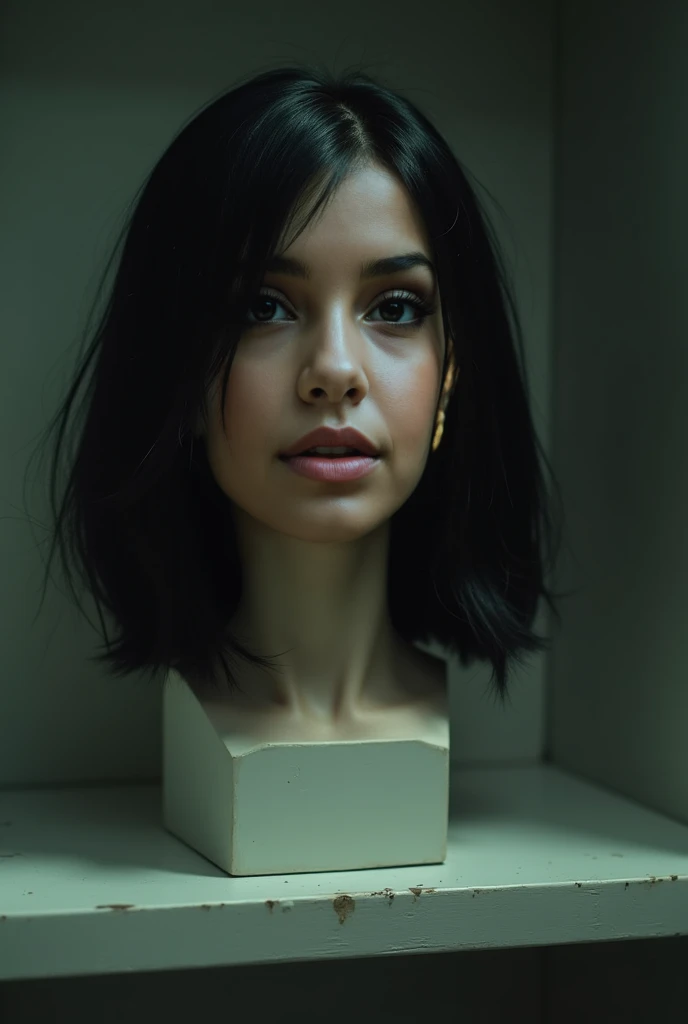 Photo of pretty 25 year old woman's disembodied head mounted on top of ...