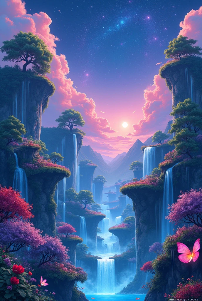 Viral anime nature wallpaper in 4K , in the digital illustration style ...