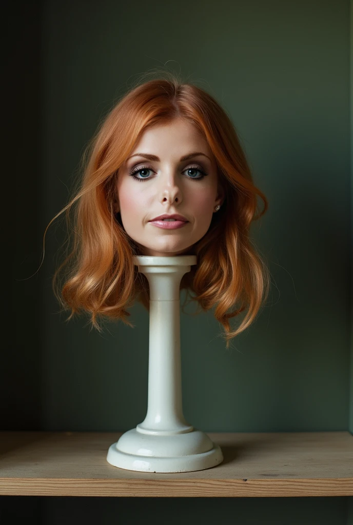 Photo of pretty 25 year old woman's disembodied head mounted on top of ...