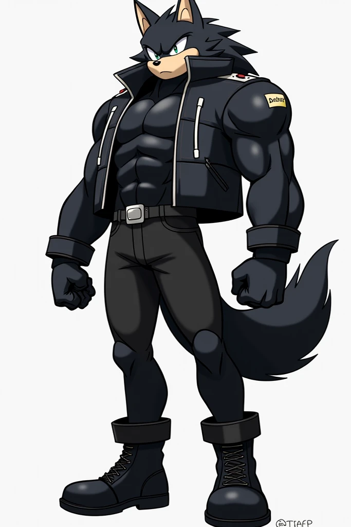 A Sonic-inspired character with a tall, muscular build, resembling ...